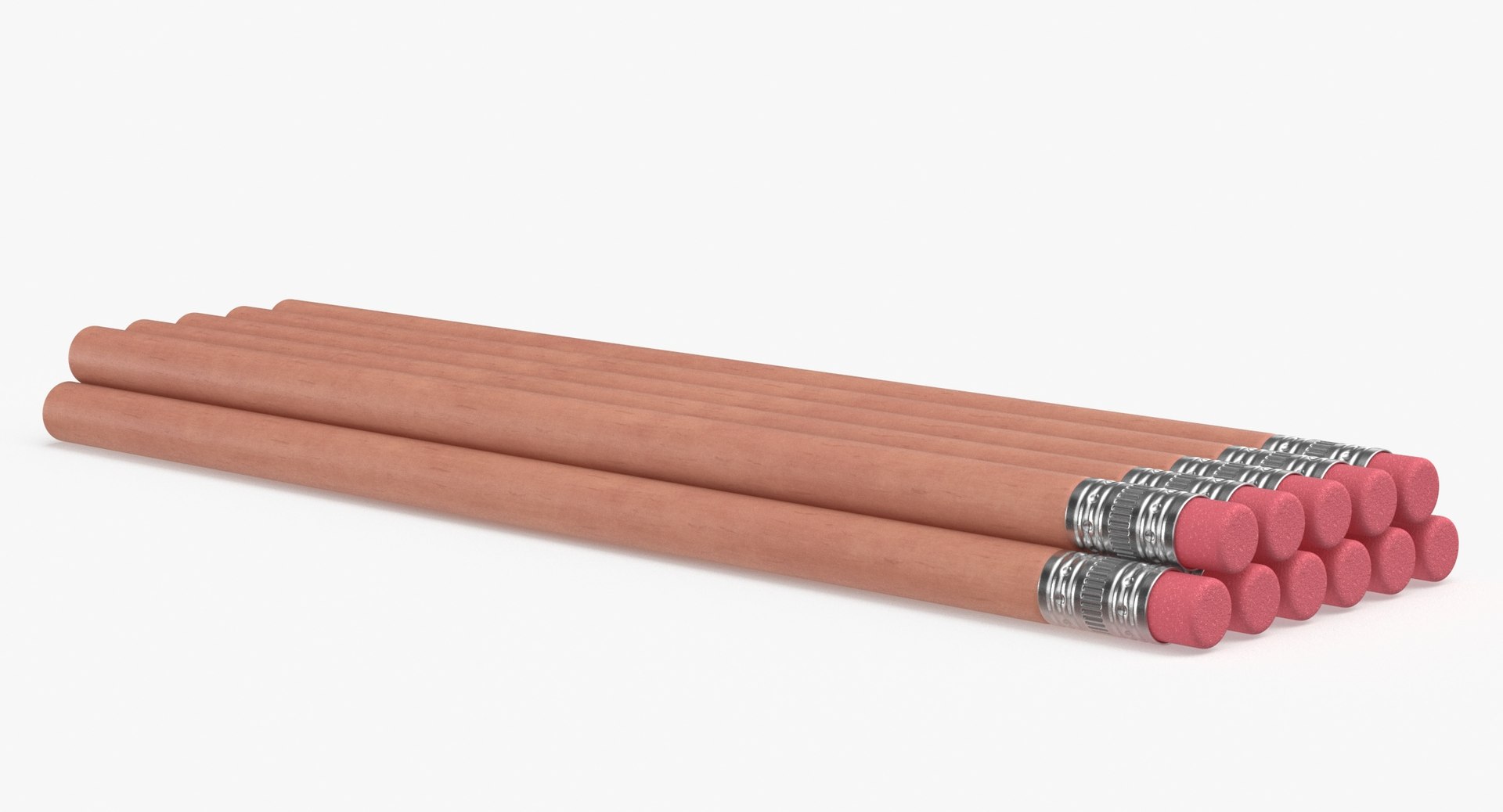 Pencils Mockup Type 01 Section 02 Pose 02 Silver Pink Or Black Erasor ...