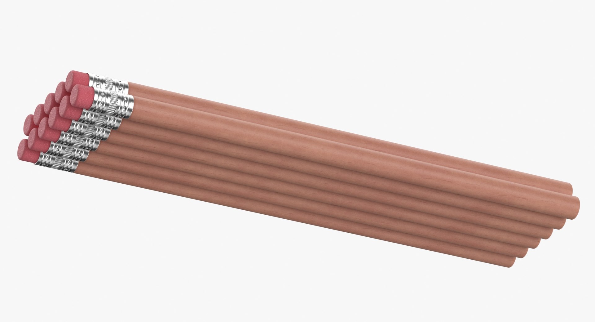 Pencils Mockup Type 01 Section 02 Pose 02 Silver Pink Or Black Erasor ...