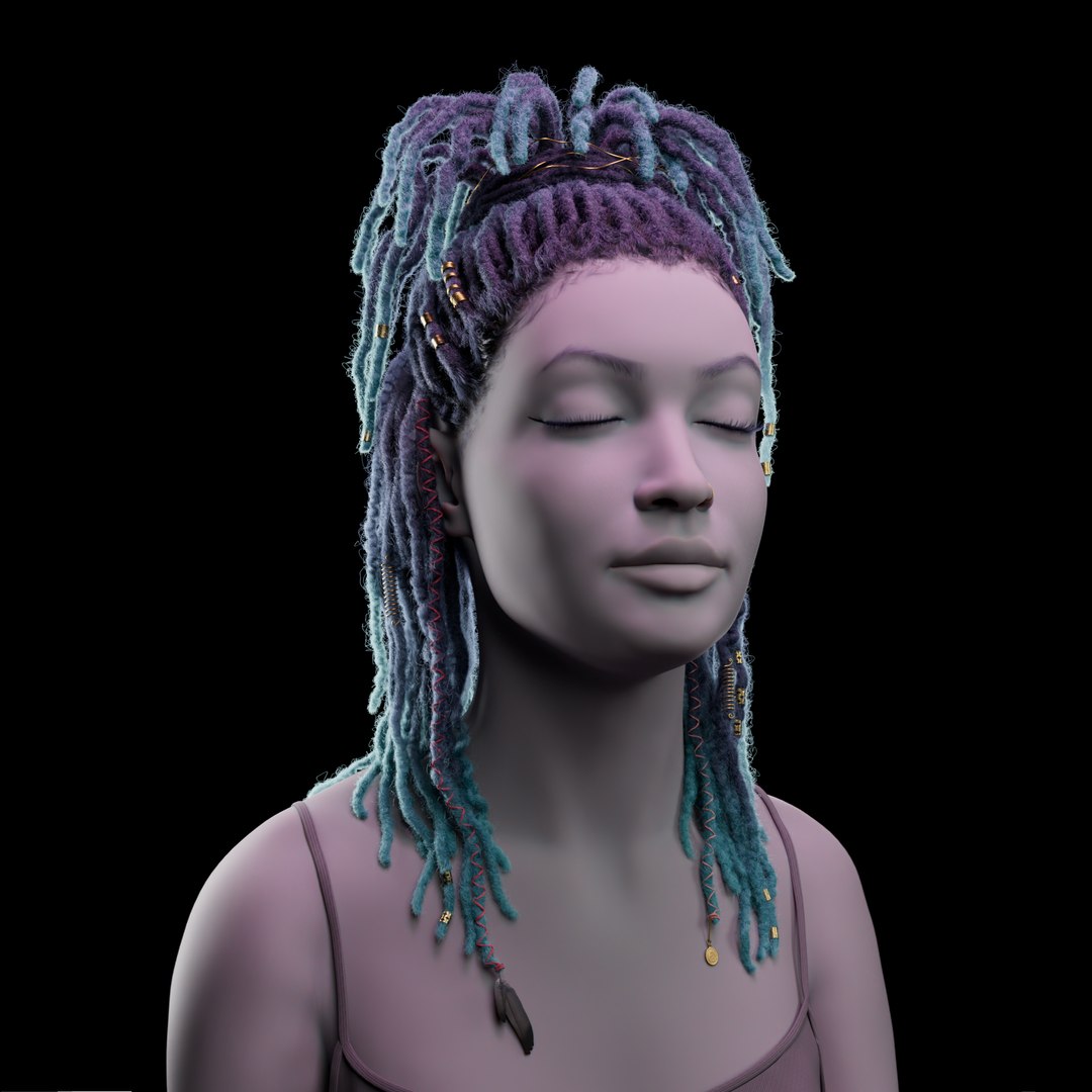 3D Dreadlocks Hair Xgen Model - TurboSquid 2134293