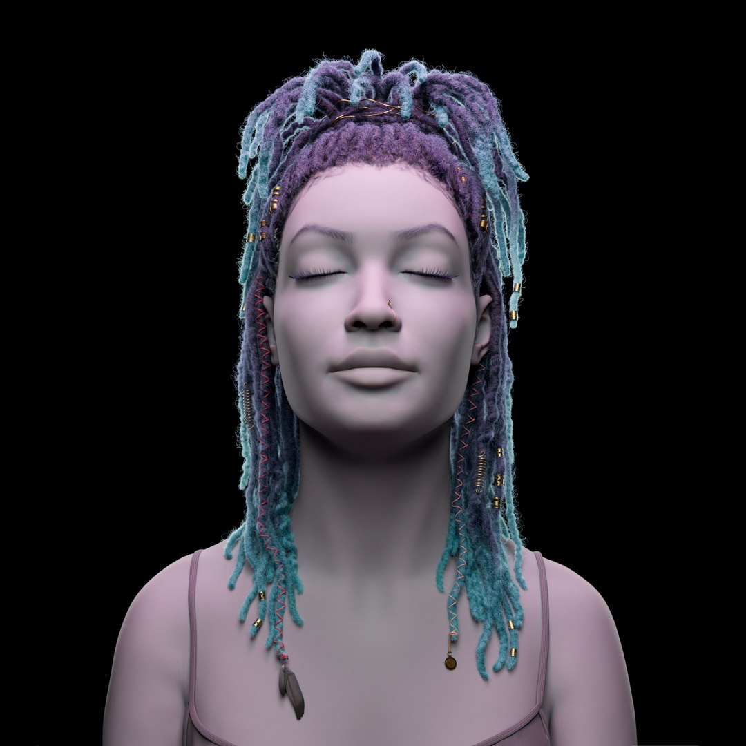 3D Dreadlocks Hair Xgen Model - TurboSquid 2134293