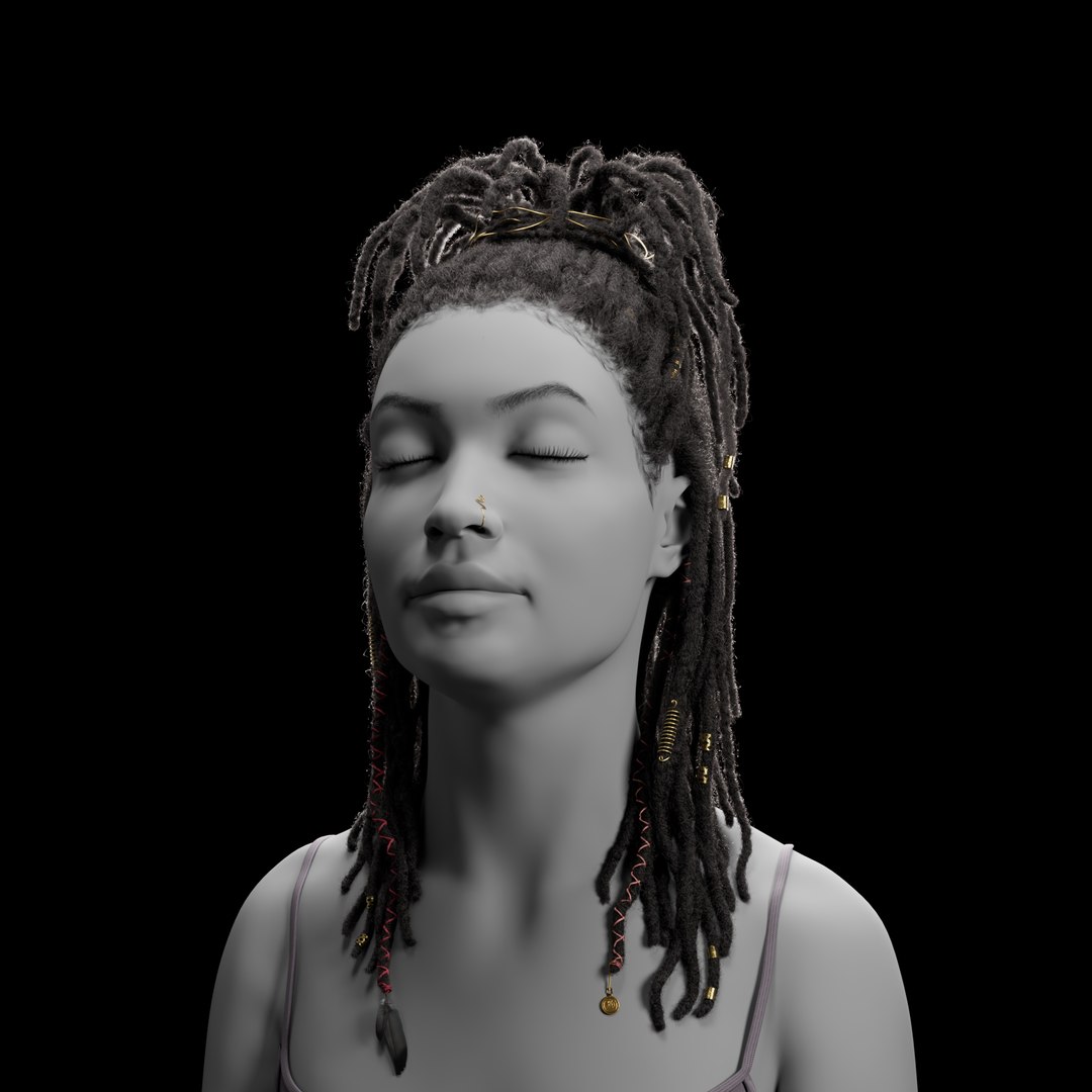 3D Dreadlocks Hair Xgen Model - TurboSquid 2134293