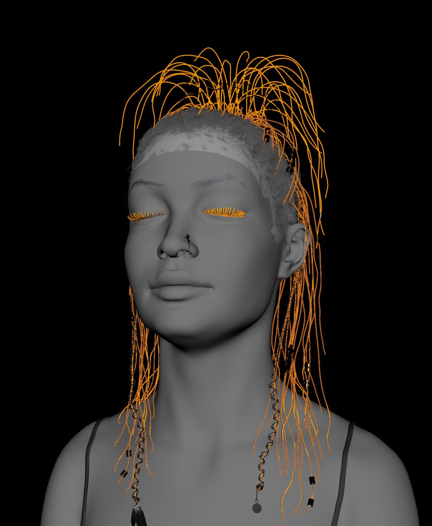 3D Dreadlocks Hair Xgen Model - TurboSquid 2134293
