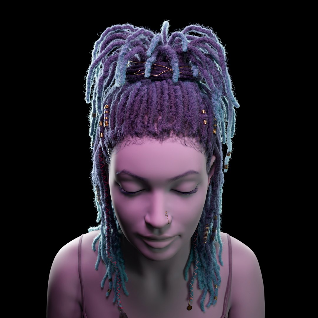 3D Dreadlocks Hair Xgen Model - TurboSquid 2134293