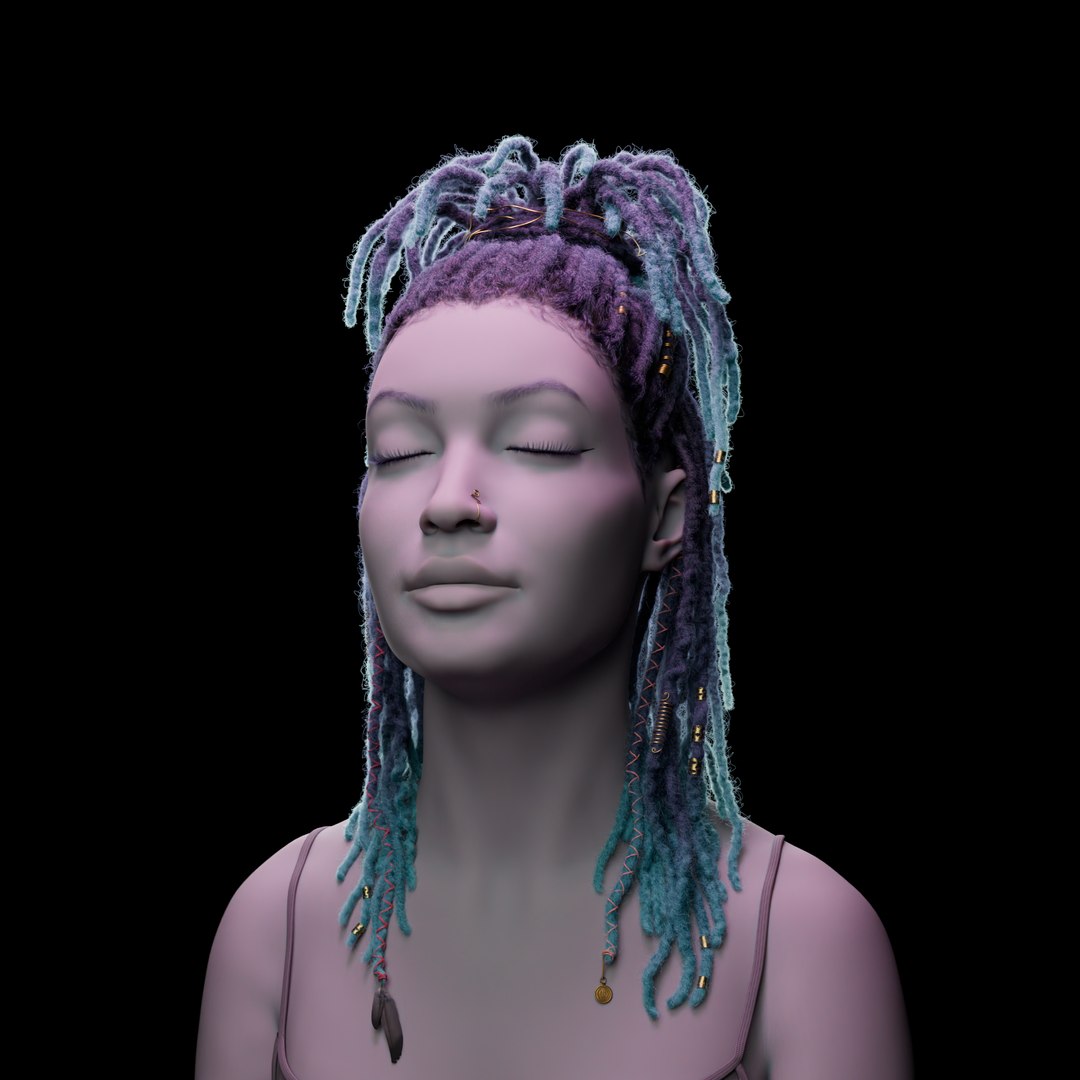 3D Dreadlocks Hair Xgen Model - TurboSquid 2134293
