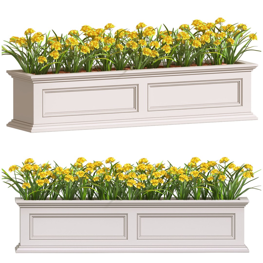 Window box flower pot Balcony container garden 3D model - TurboSquid ...