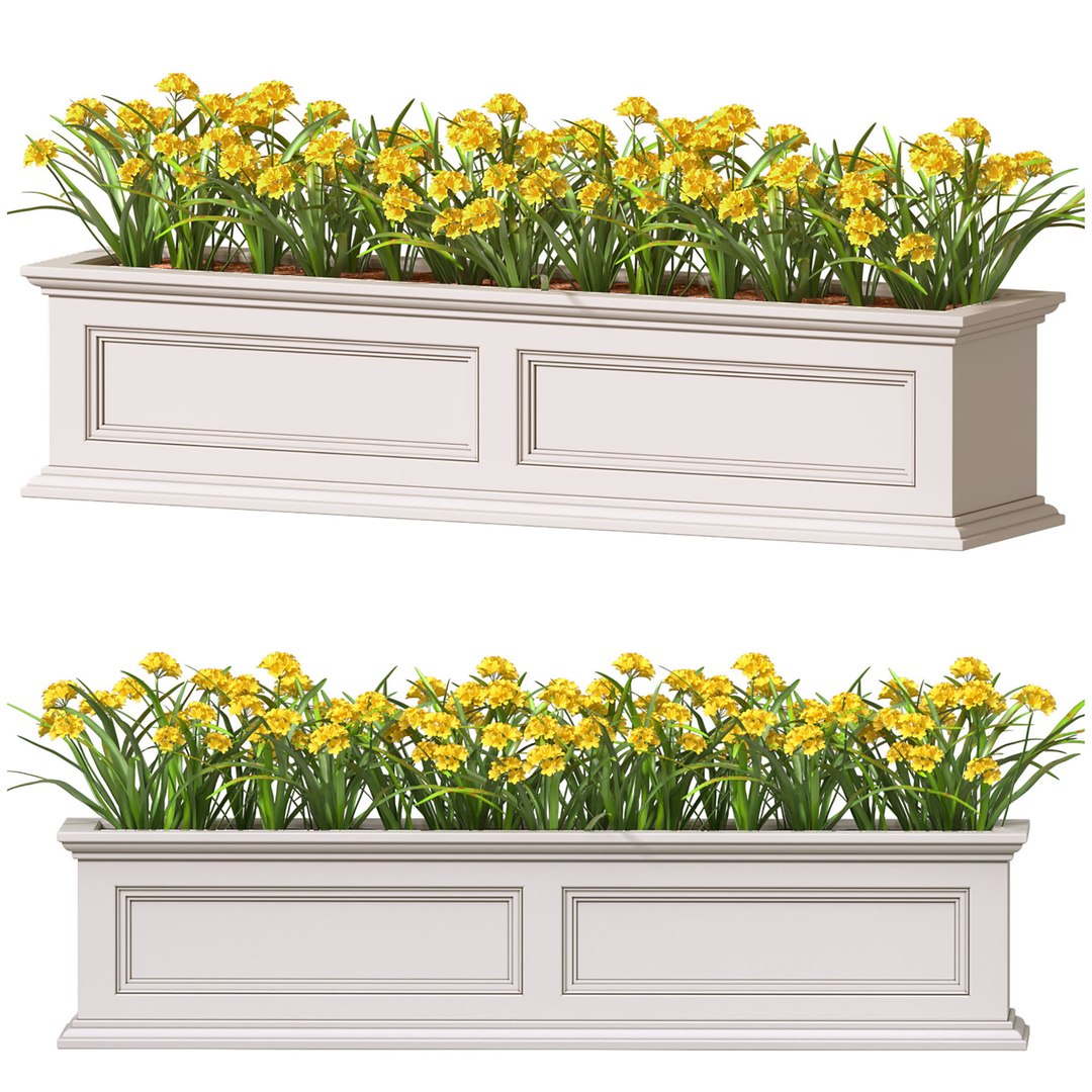Window box flower pot Balcony container garden 3D model - TurboSquid ...