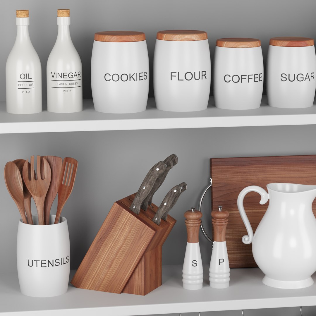 Kitchen Accessories 3D Model - TurboSquid 1998119