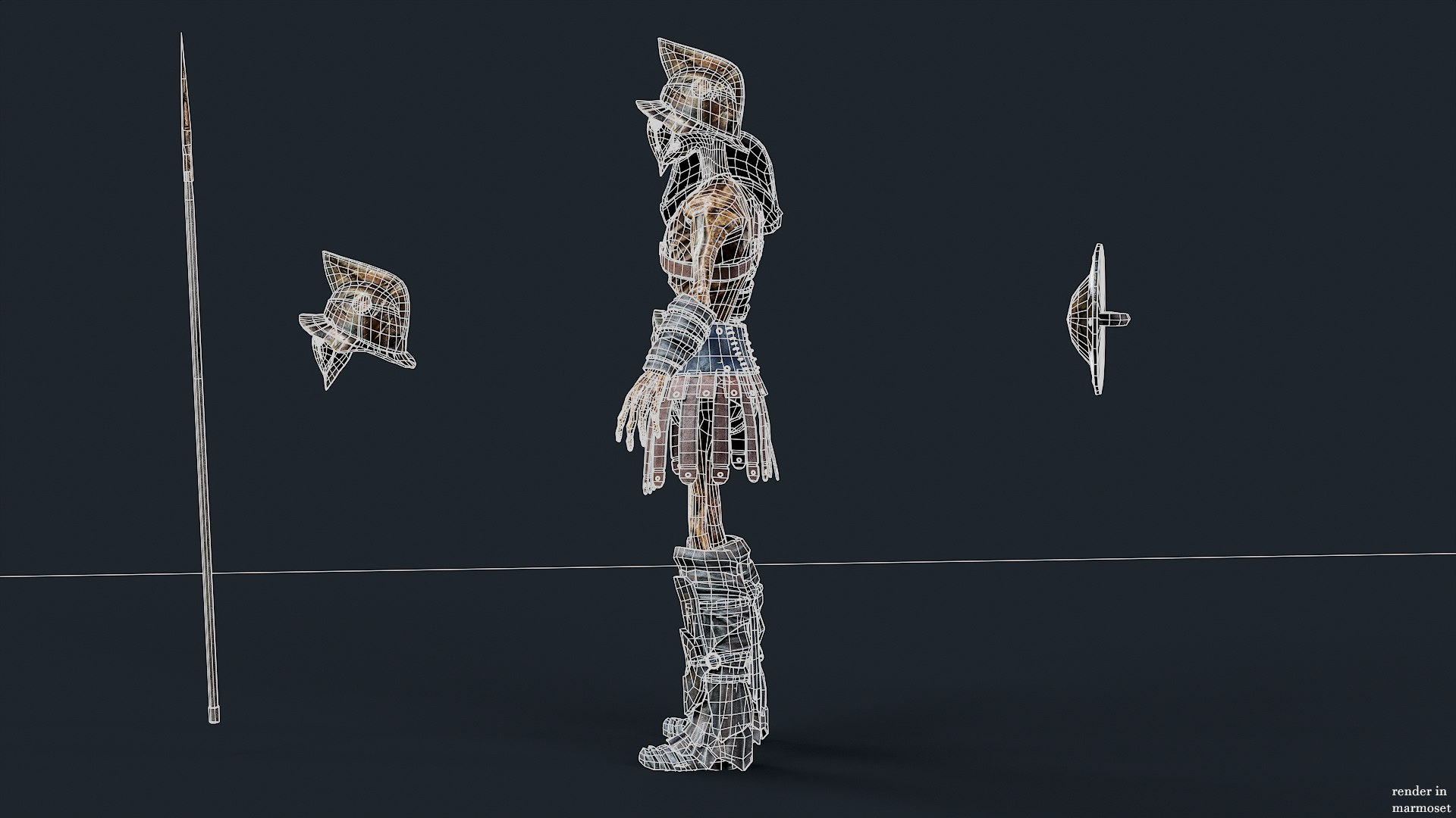 GLADIATOR SKELETON RETIARIUS Model - TurboSquid 2404883