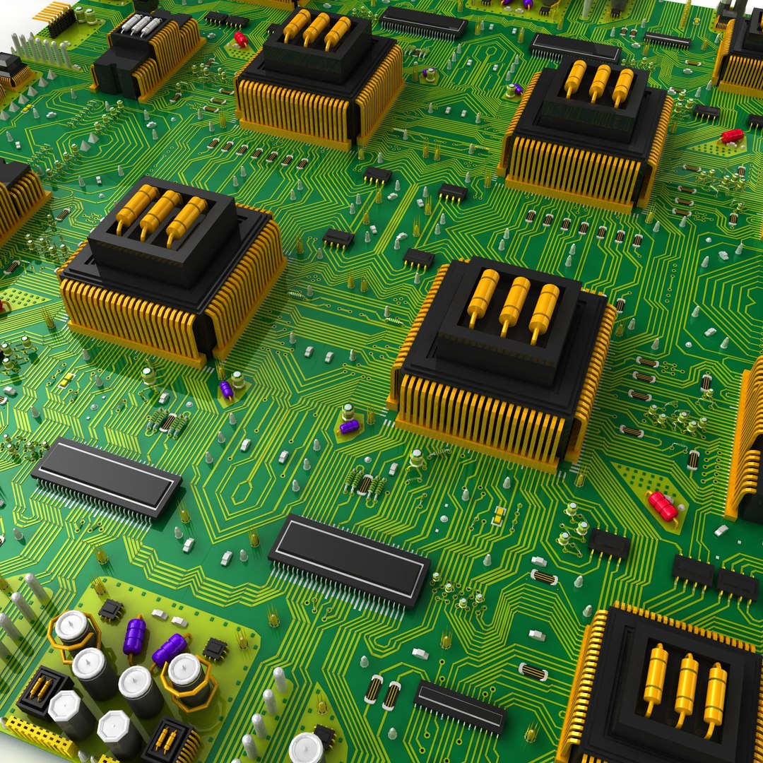 3d Model New Big Circuit Board