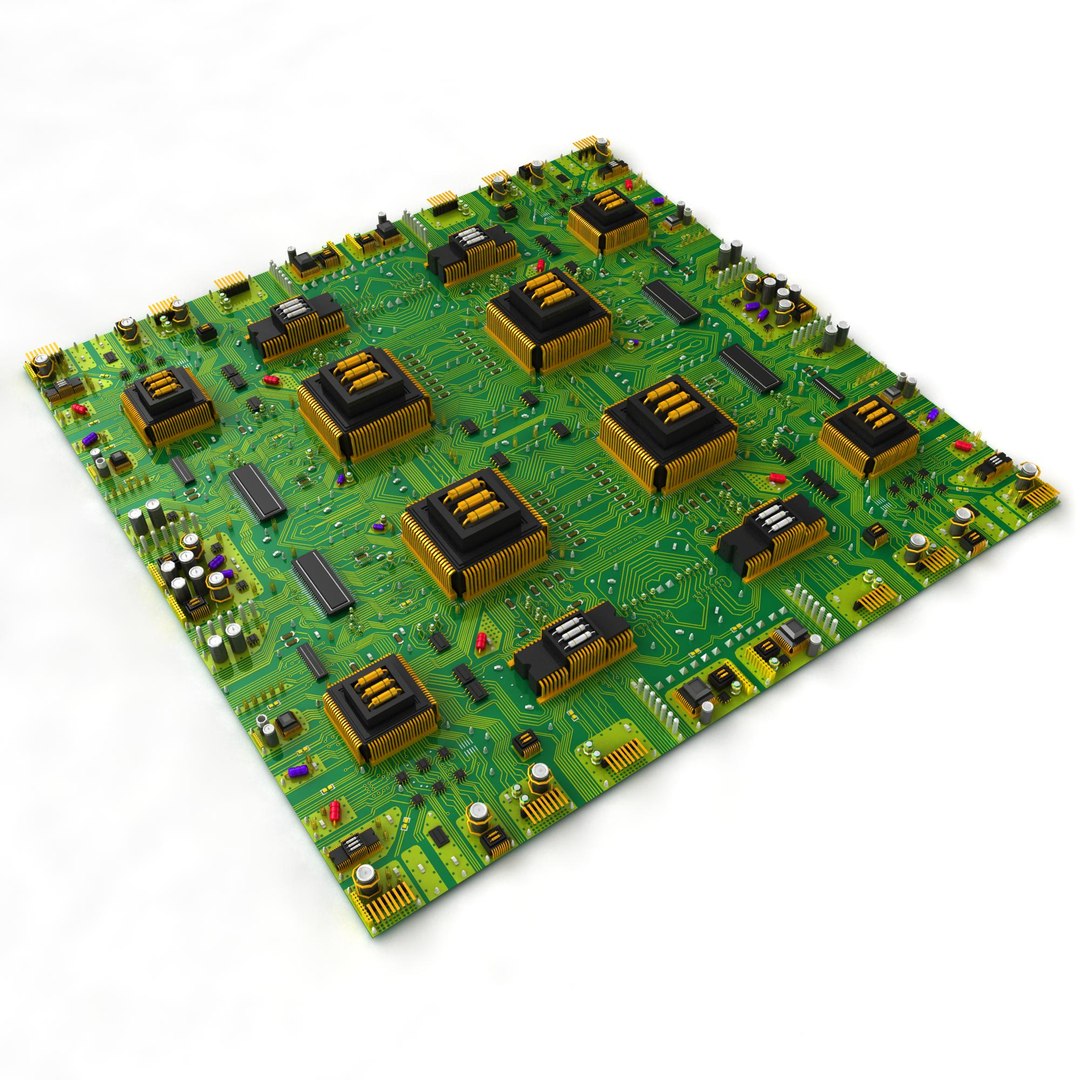 3d Model New Big Circuit Board
