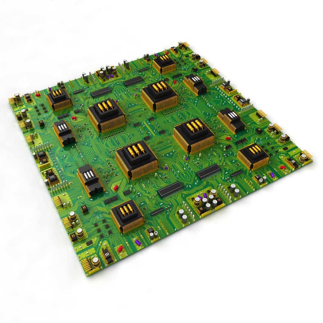 3d Model New Big Circuit Board