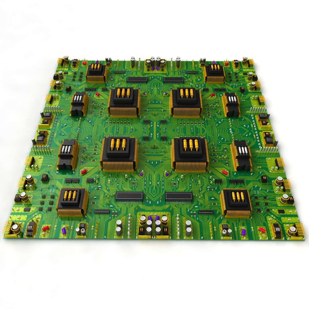 3d Model New Big Circuit Board