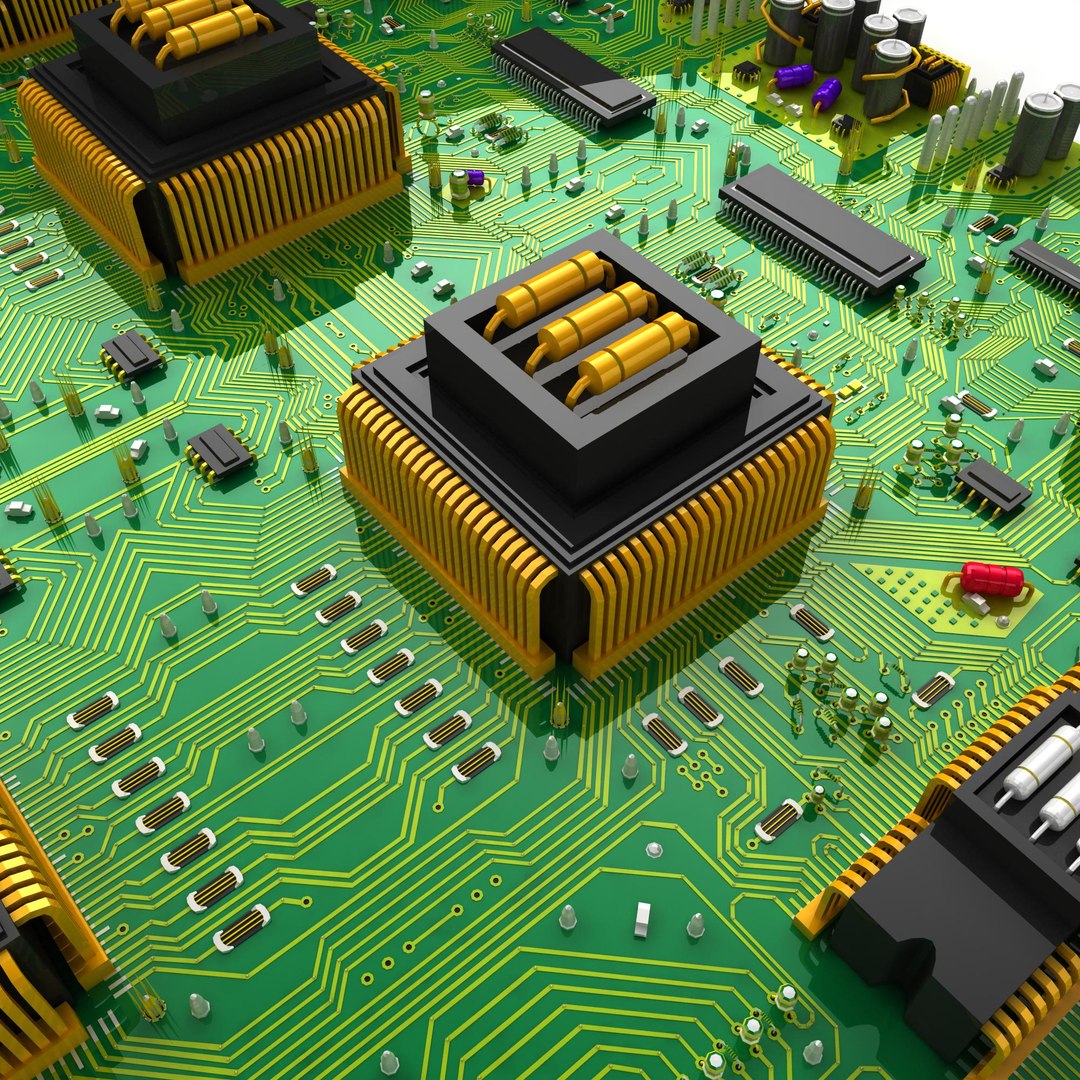 3d Model New Big Circuit Board