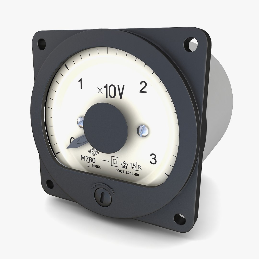 Vintage ussr ac voltmeter 3D model - TurboSquid 1573947