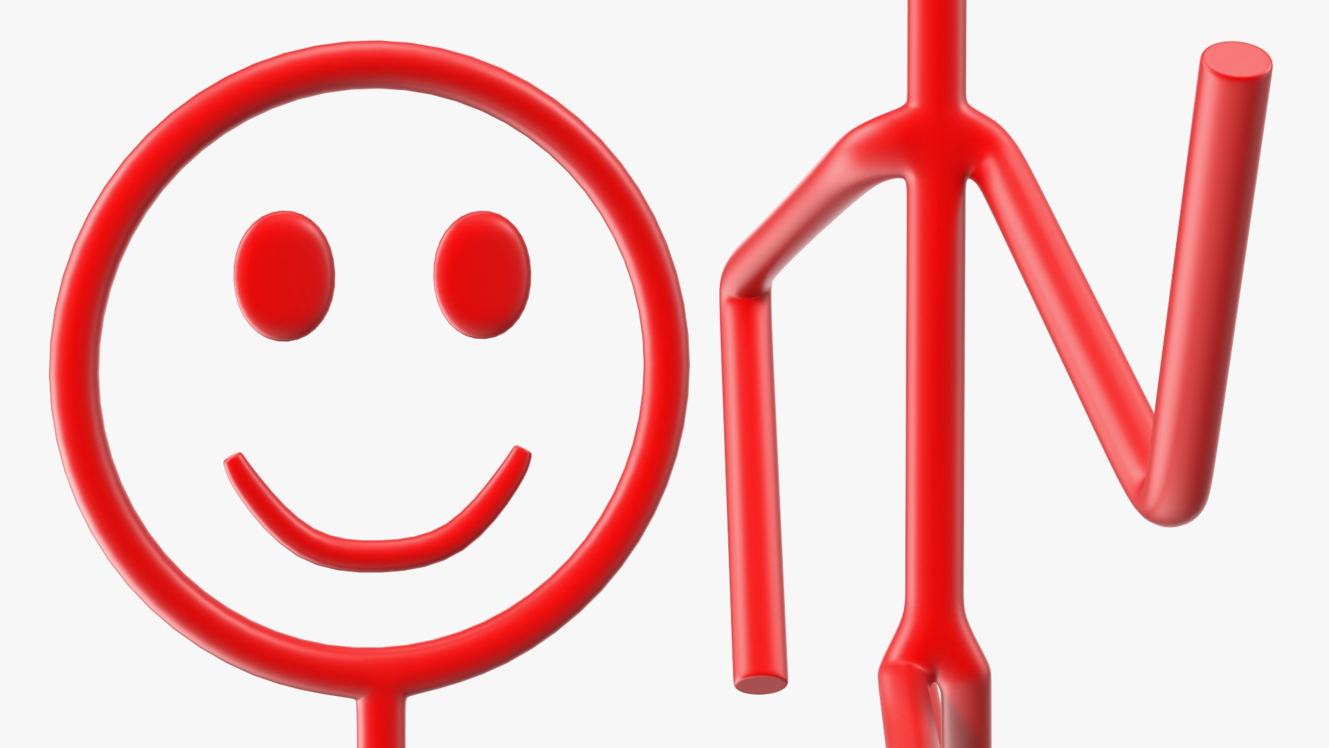 Running Stickman Red 3D Model - TurboSquid 2078111