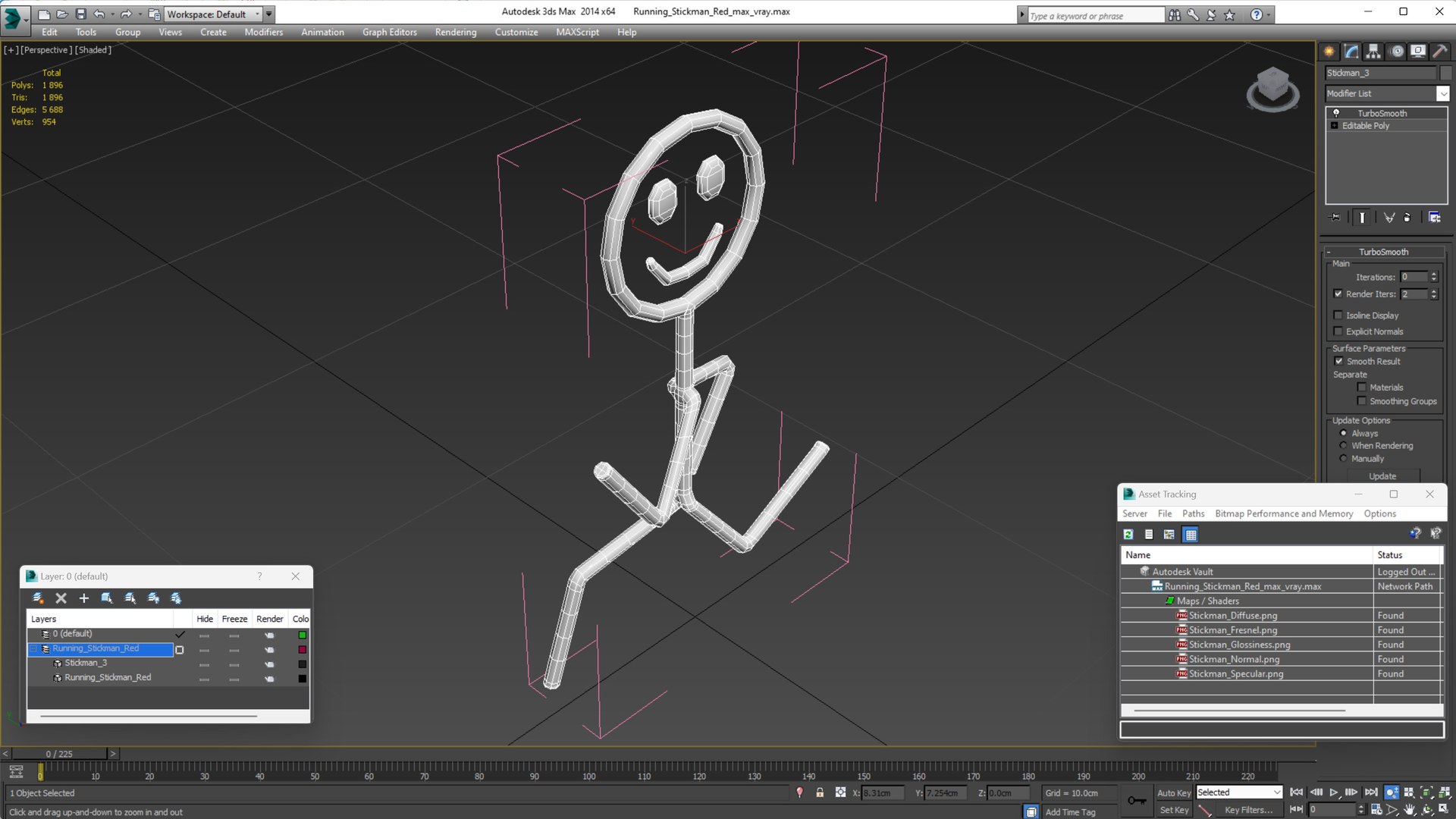 Running Stickman Red 3D Model - TurboSquid 2078111