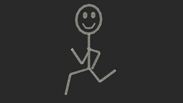 modelo 3d corriendo stickman rojo - TurboSquid 2078111