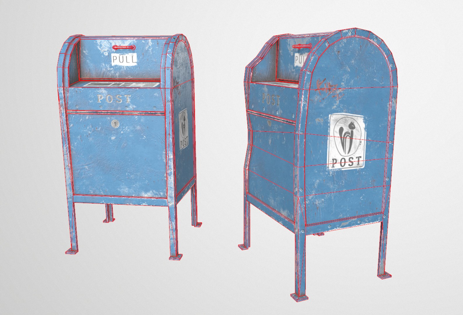 Postboxes boxes 3D model - TurboSquid 1546308