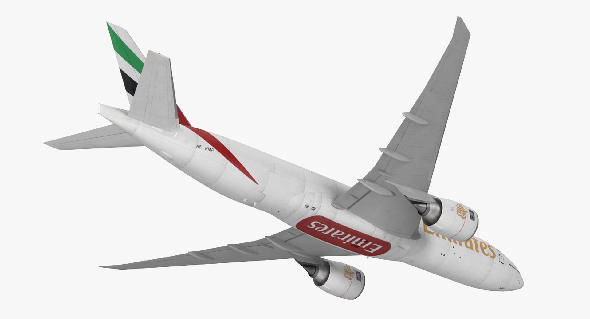3d Model Boeing 777 Freighter Emirates