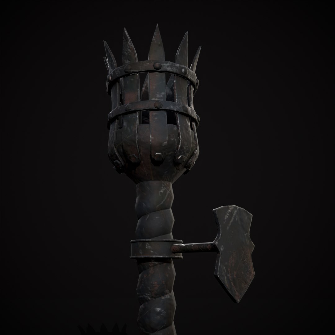 Medieval Spiral Wall Torch 3D Model - TurboSquid 2134359