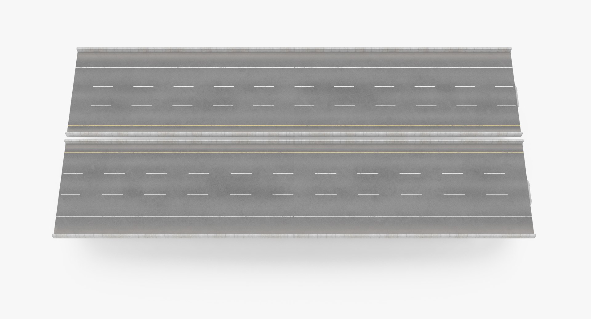 3 lane raised highway c4d