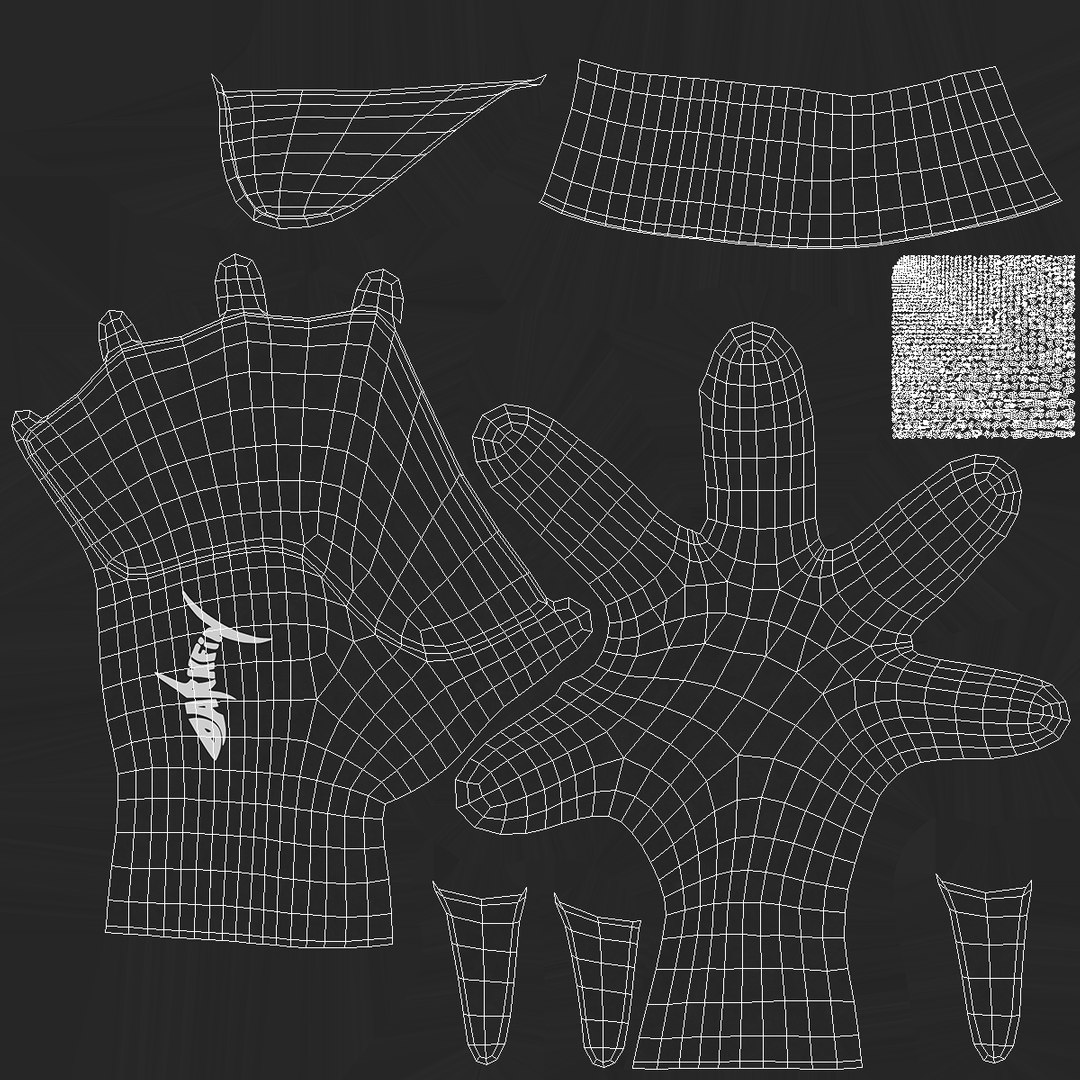 Darkfin Webbed Power Swimming Gloves Wet Rigged For Modo 3D ...