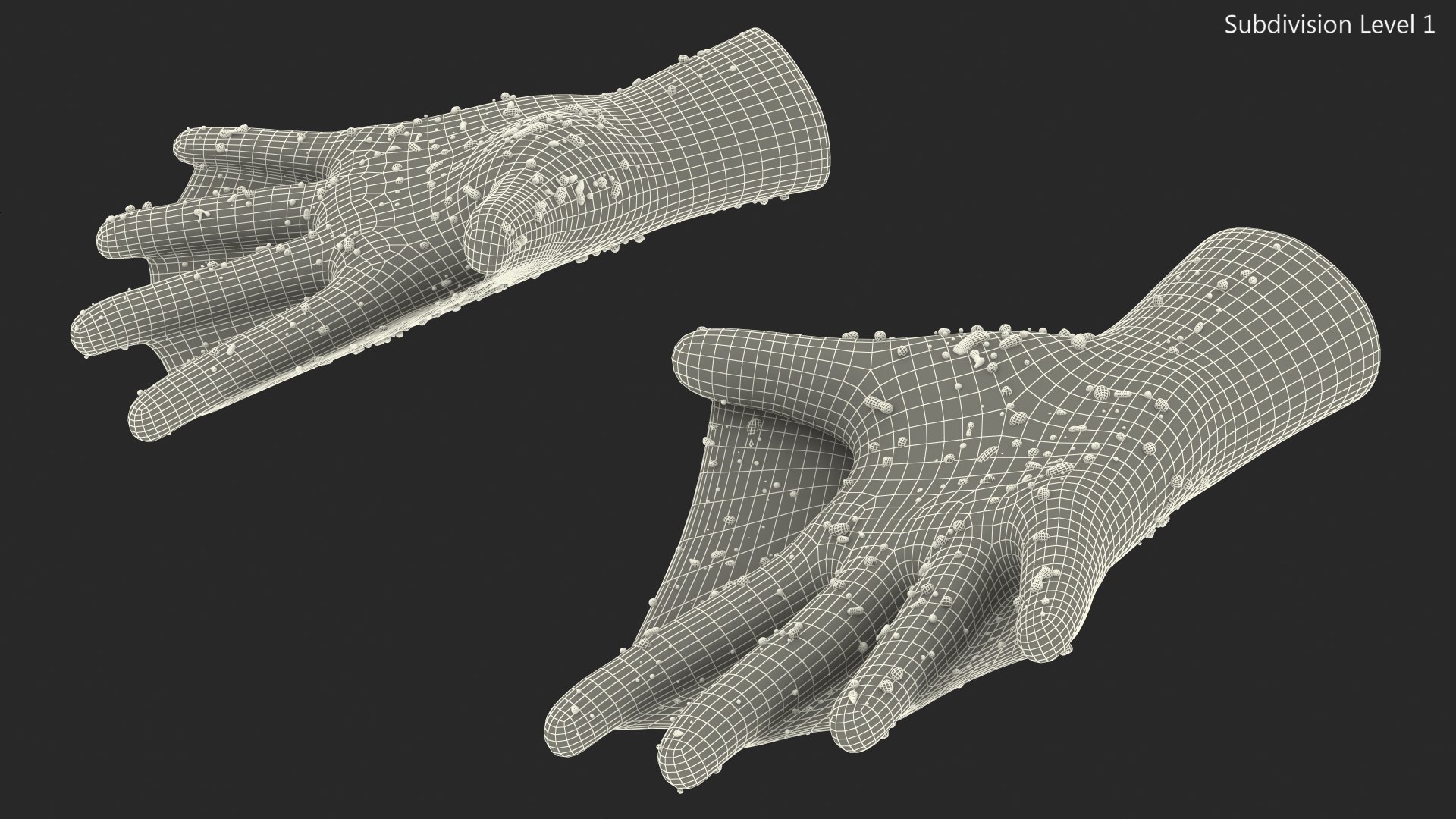 Darkfin Webbed Power Swimming Gloves Wet Rigged For Modo 3D ...