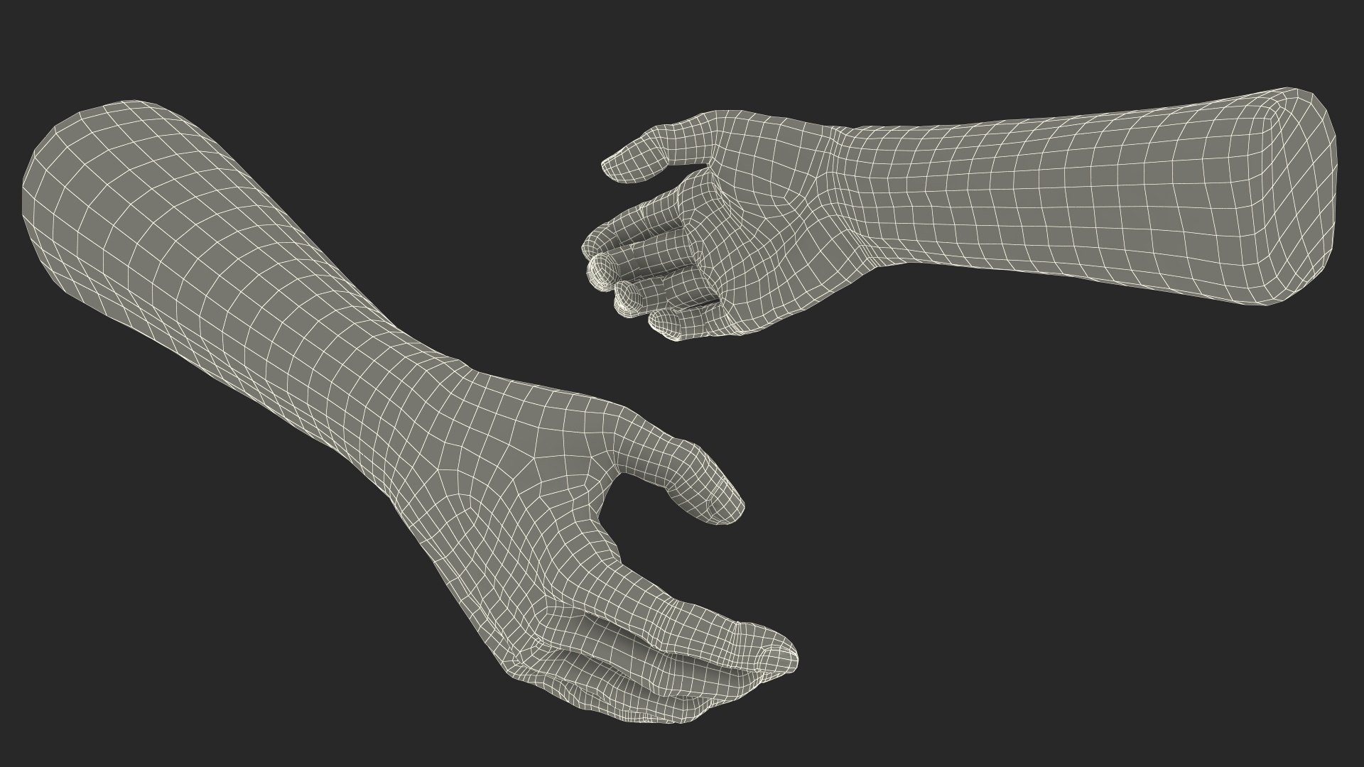 Handshake Old Man Hands Rigged 3D Model - TurboSquid 2111323
