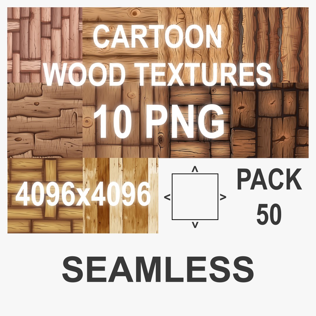 3D Mega Pack 2 - Cartoon Wood Textures - Seamless - 4k - TurboSquid 2141995