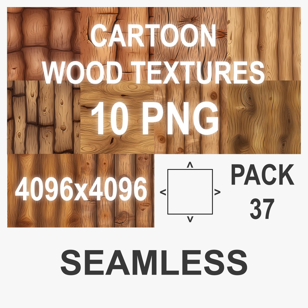 3D Mega Pack 2 - Cartoon Wood Textures - Seamless - 4k - TurboSquid 2141995