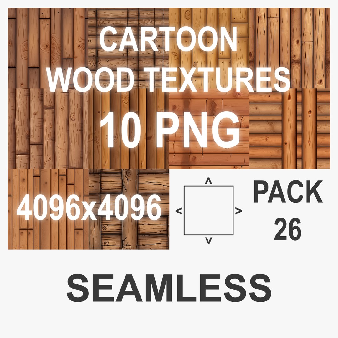3D Mega Pack 2 - Cartoon Wood Textures - Seamless - 4k - TurboSquid 2141995