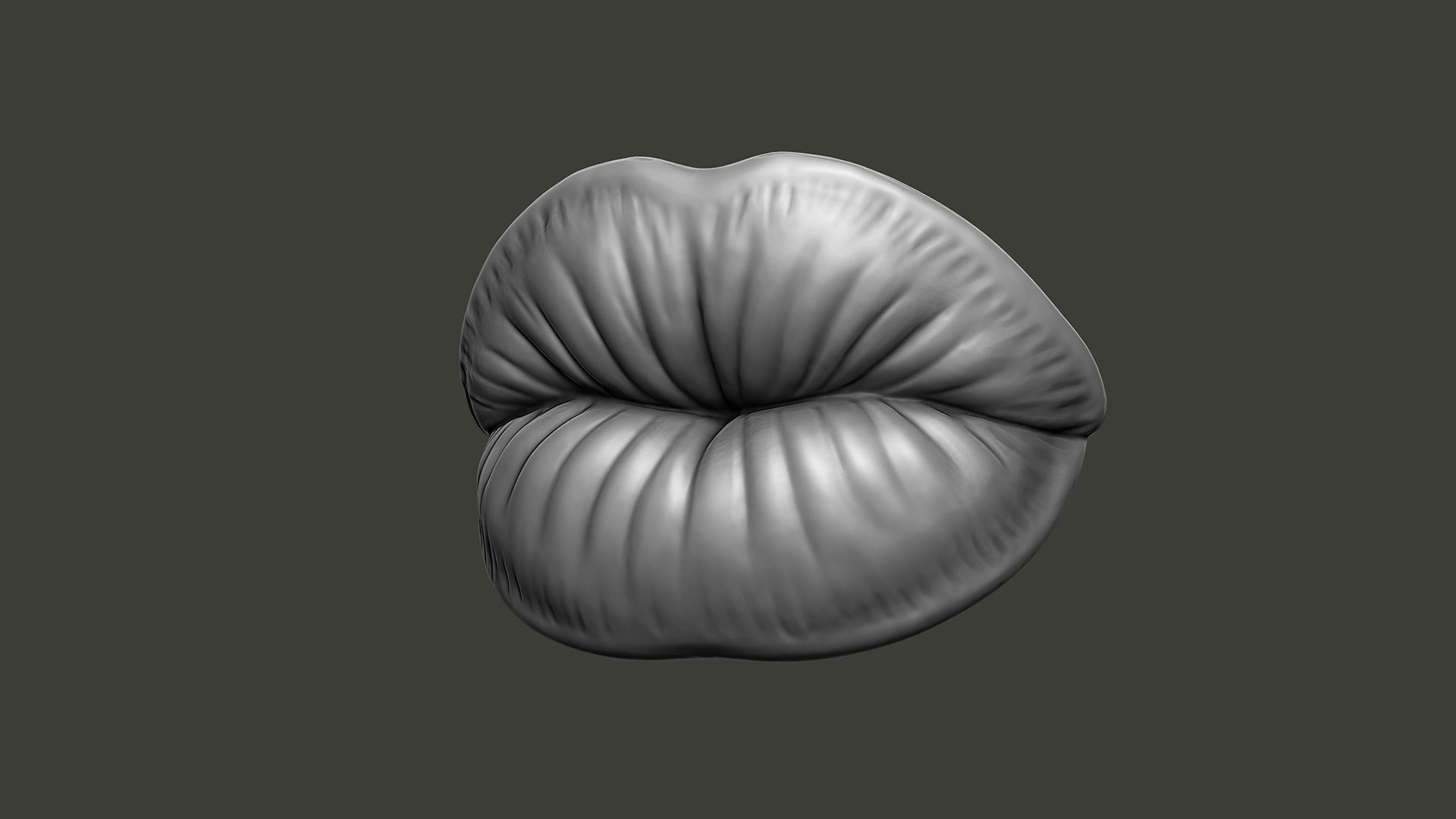 Kissing Lips Sculpture Decor 3D 3D Model - TurboSquid 1885399