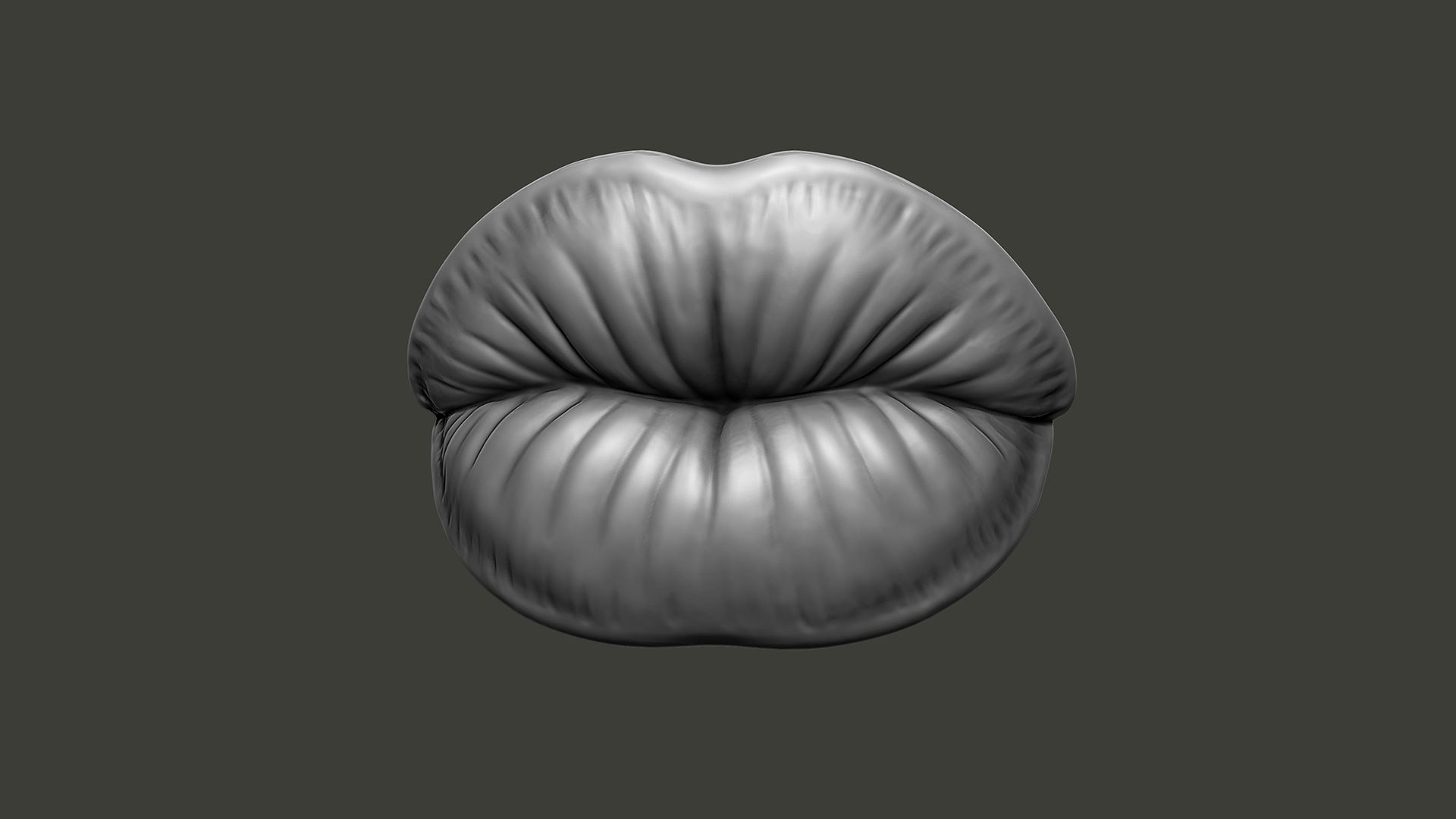 Kissing Lips Sculpture Decor 3D 3D Model - TurboSquid 1885399