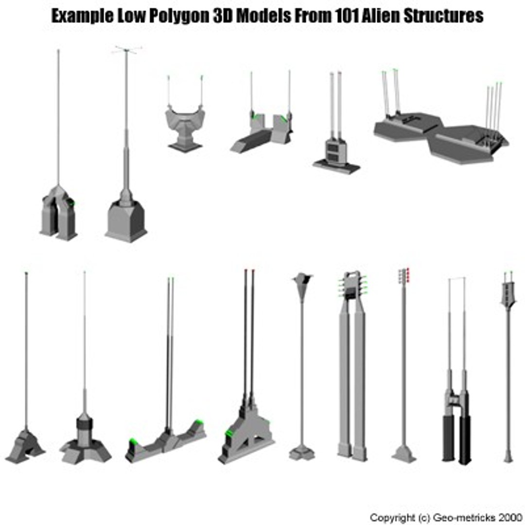 101 alien structure 3d 3ds