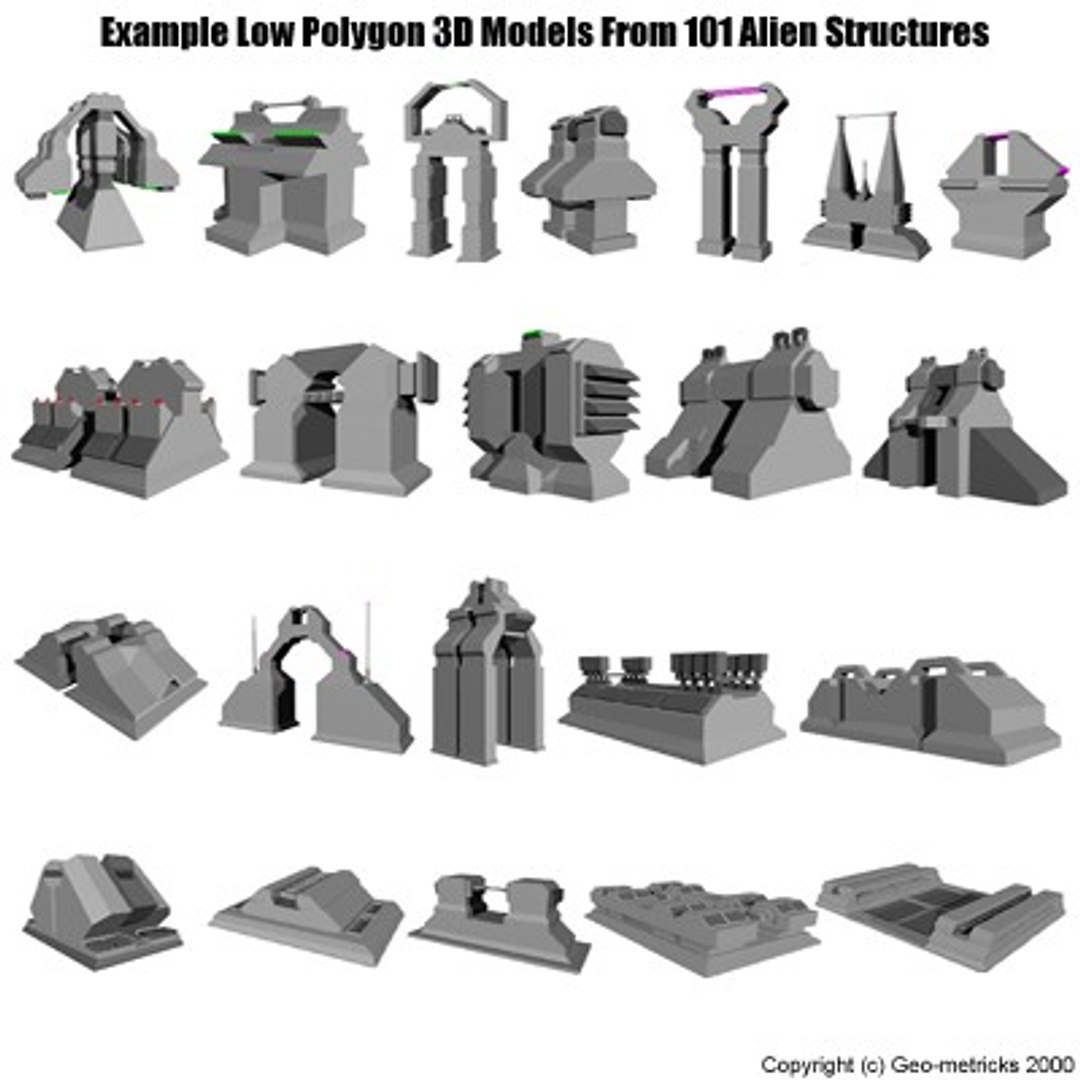 101 alien structure 3d 3ds