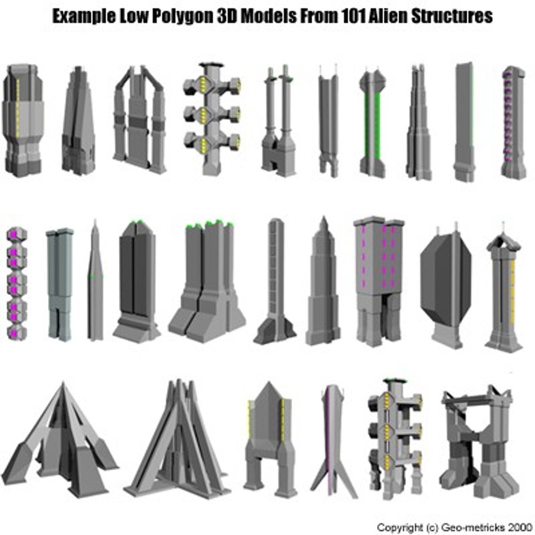 101 alien structure 3d 3ds