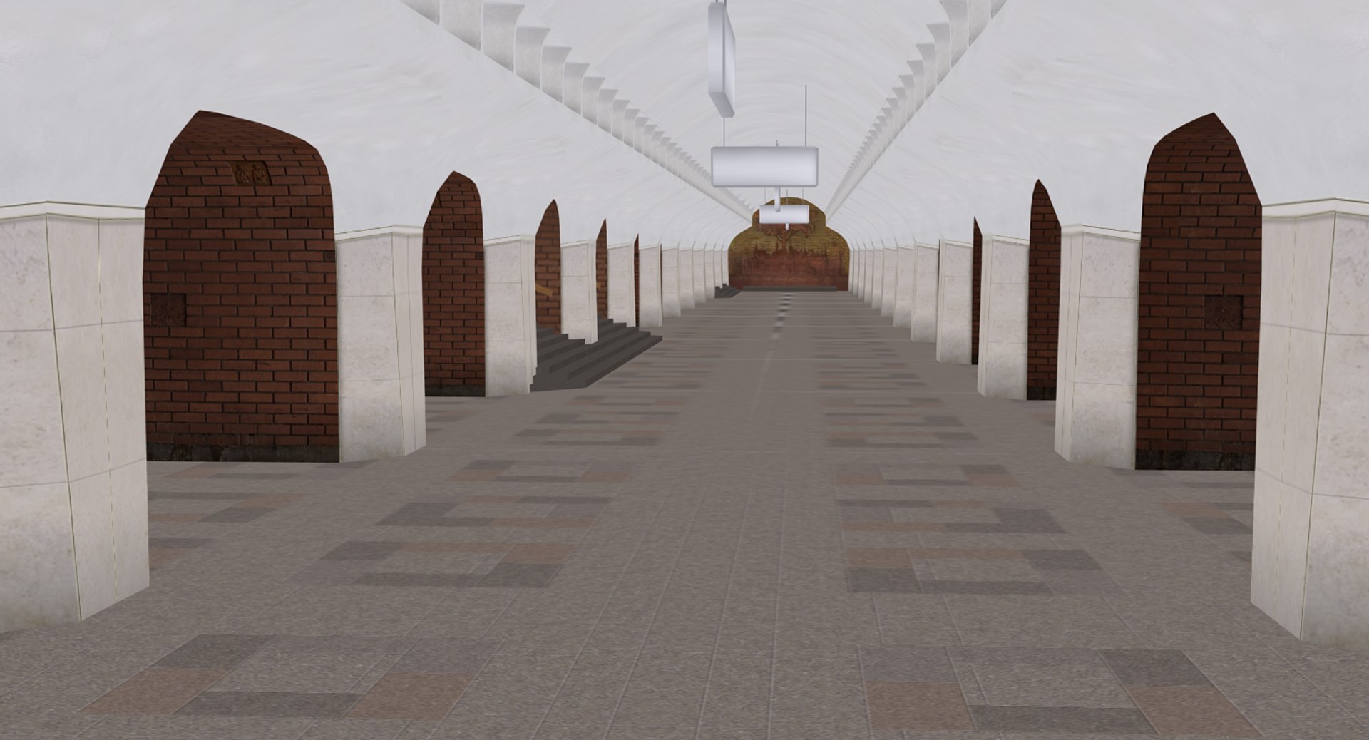 Soviet union subway station 3D model - TurboSquid 1261428