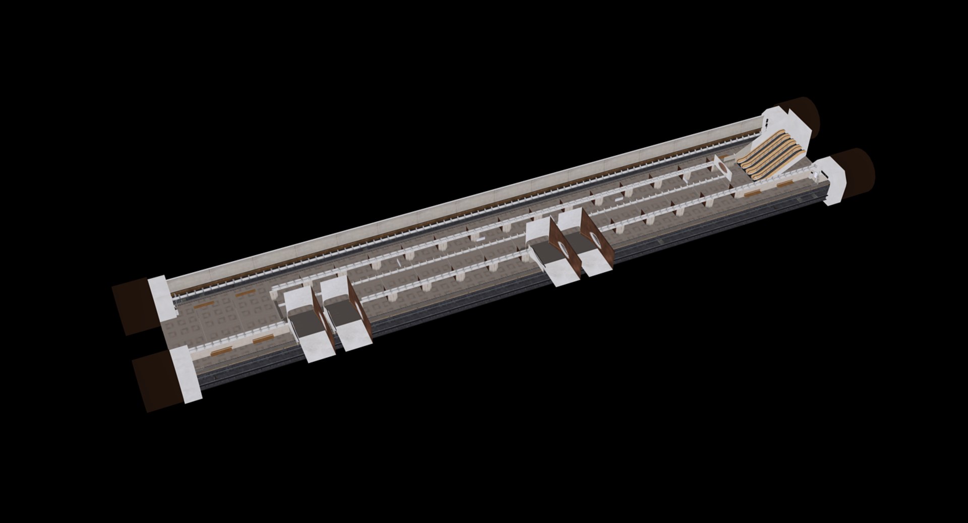 Soviet Union Subway Station 3D Model - TurboSquid 1261428