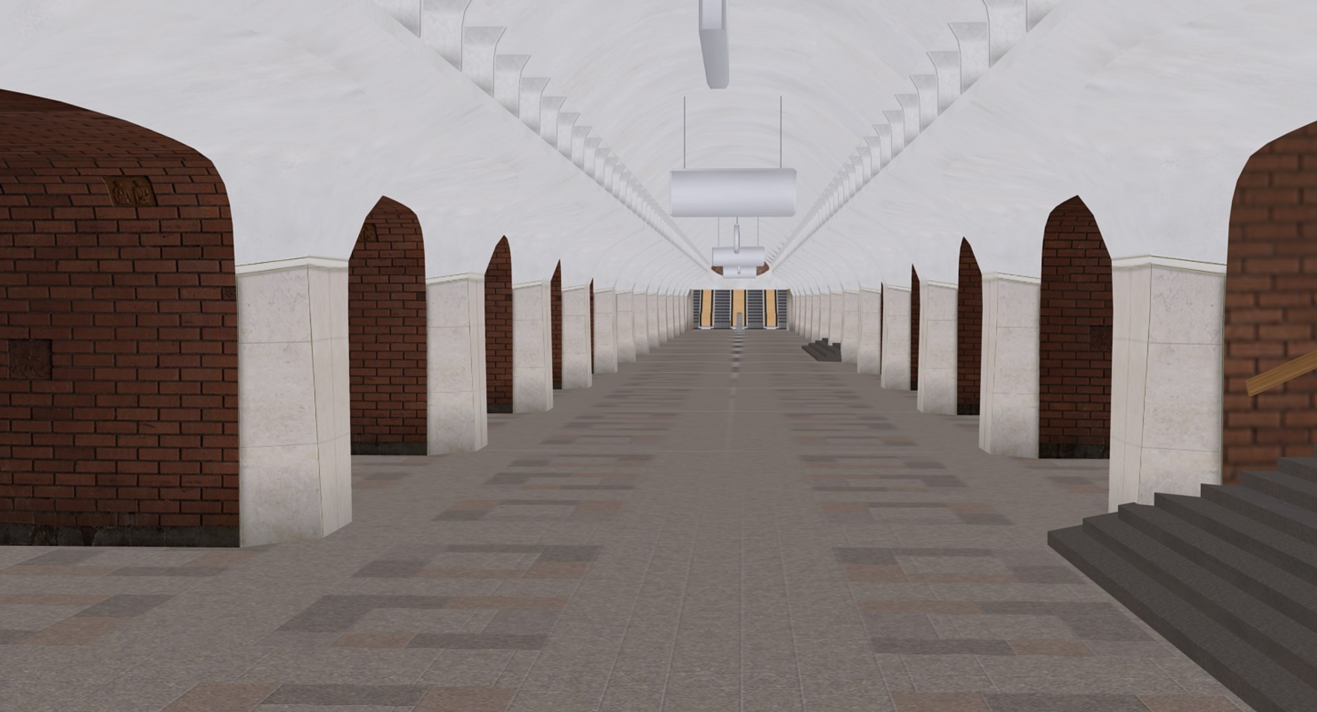 Soviet Union Subway Station 3D Model - TurboSquid 1261428