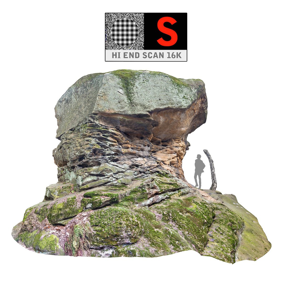Giant Stone Boulder 16k 3d Obj