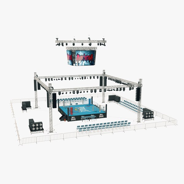 3ds max boxing arena