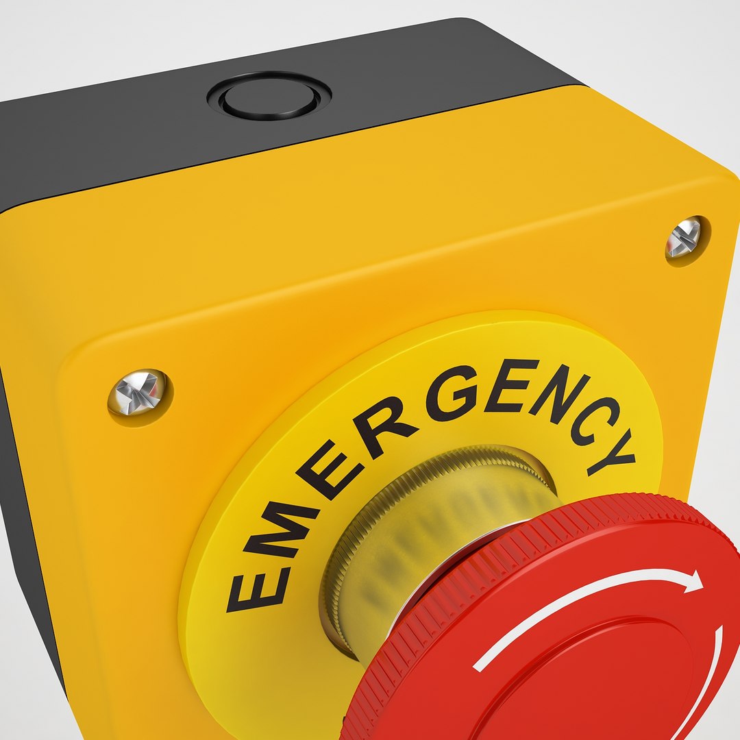 Emergency Stop Button 3D Model - TurboSquid 1266684