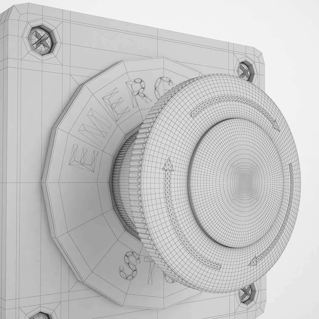 Emergency Stop Button 3D Model - TurboSquid 1266684