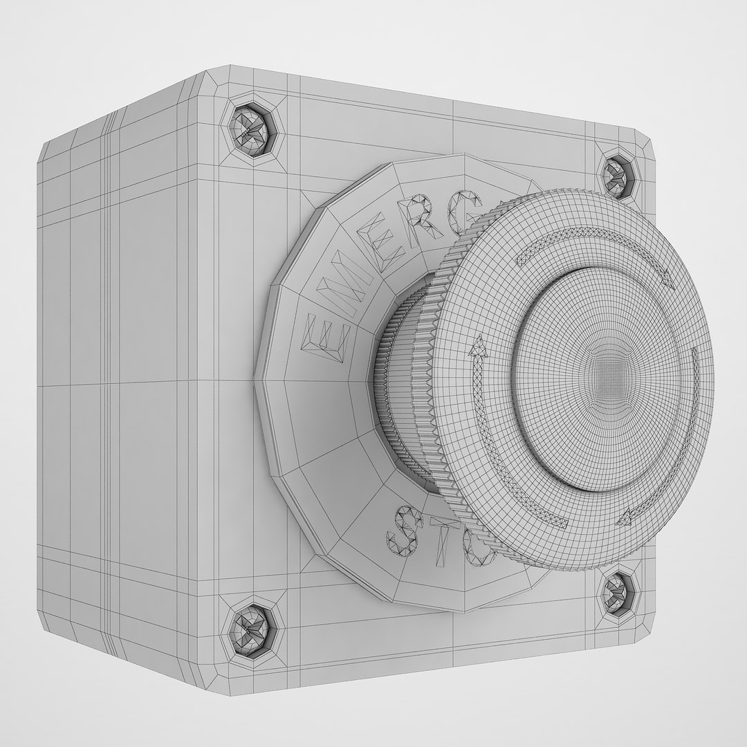 Emergency Stop Button 3D Model - TurboSquid 1266684