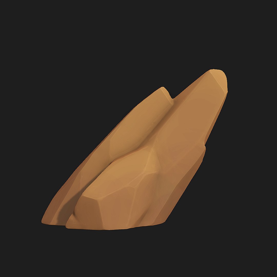 3d Cartoon Rock Model