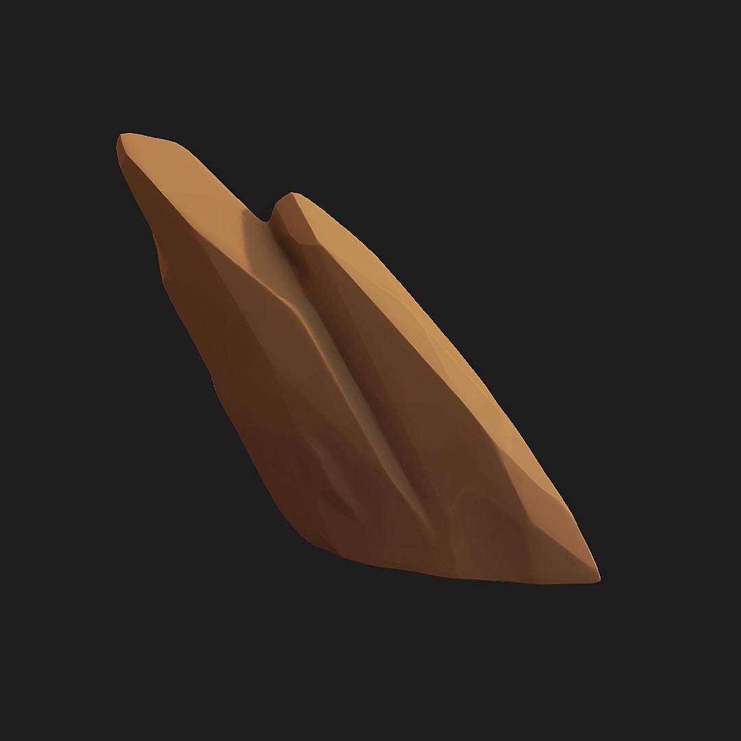 3d Cartoon Rock Model
