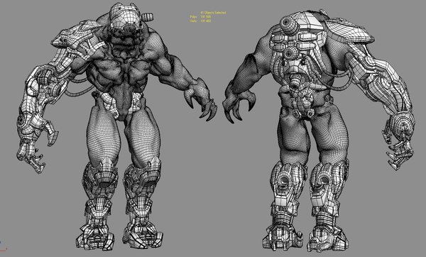 creature cyber 3d model