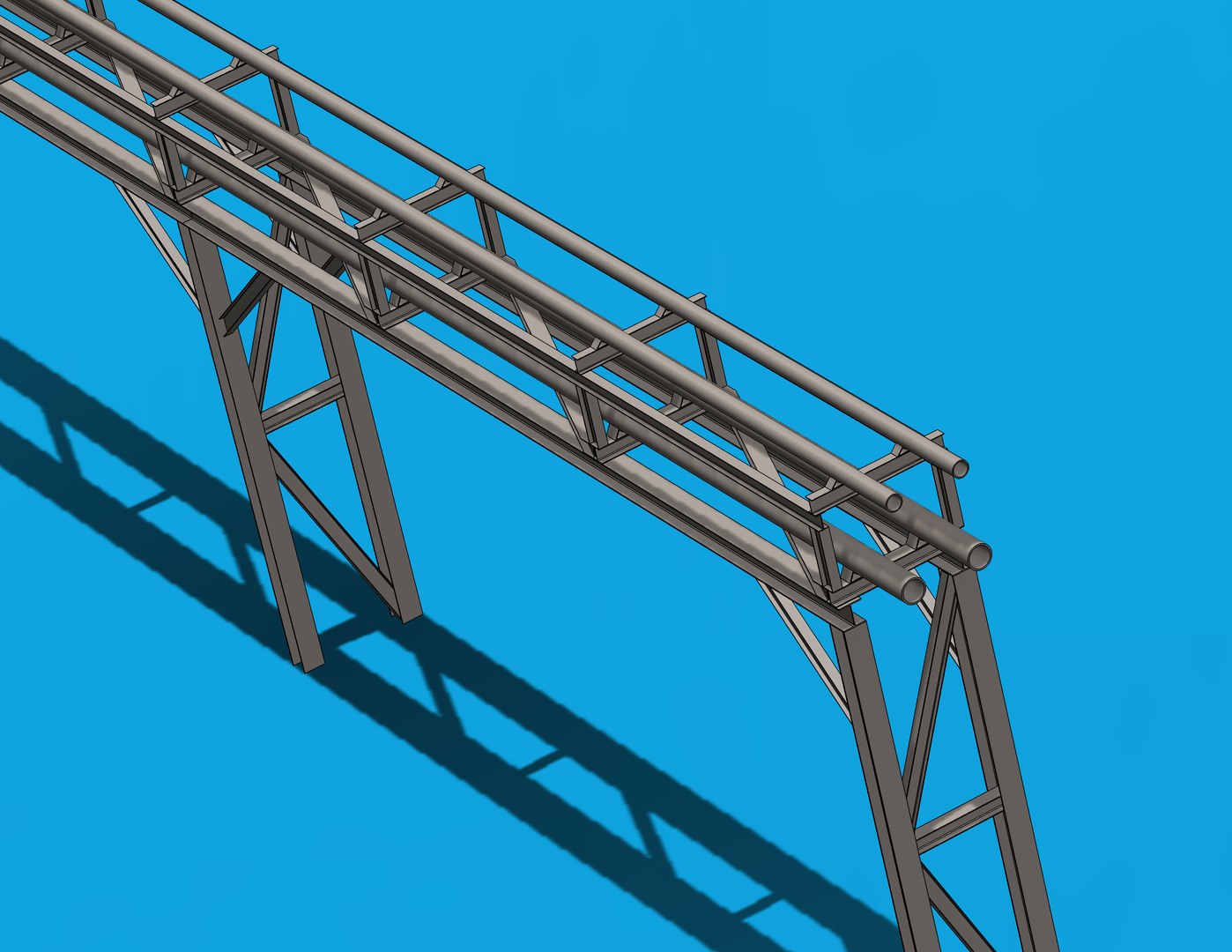 3D Pipe Rack Model - TurboSquid 1975288