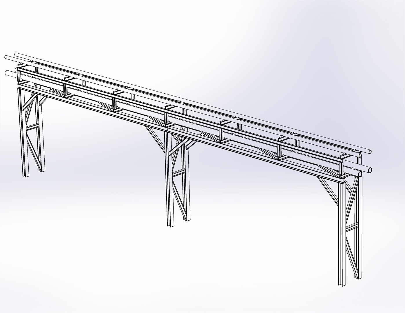 3D Pipe Rack Model - TurboSquid 1975288