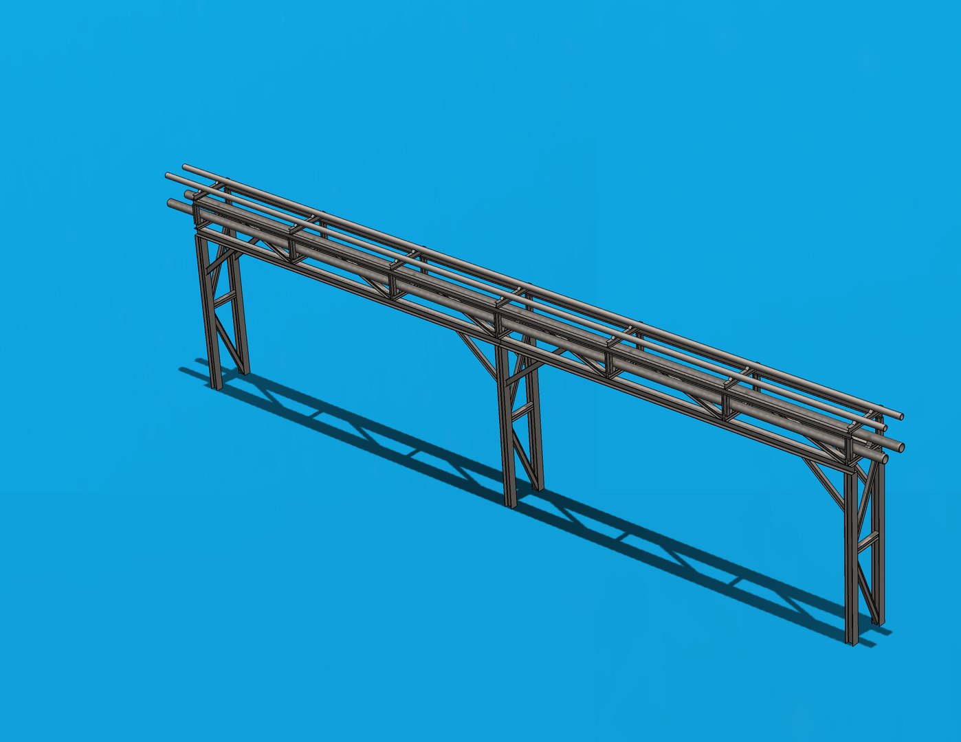 3D Pipe Rack Model - TurboSquid 1975288